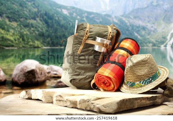 Stone Top Backpack Stock Photo (Edit Now) 257419618