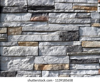 Stone Wall Cladding Made White Stacked Stock Photo 1139185658 ...