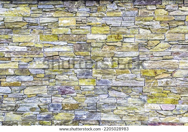 Stone Wall Cladding Taxture Wallpaper Stock Photo 2205028983 | Shutterstock
