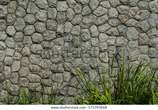 Stone Wall Retaining Wall Texture Background Stock Photo 575393668 ...