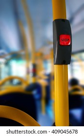 Bus Stop Button Inside Bus Foto stock 1720982383 | Shutterstock