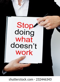 Stop Doing What Doesnt Work库存照片232446343 | Shutterstock