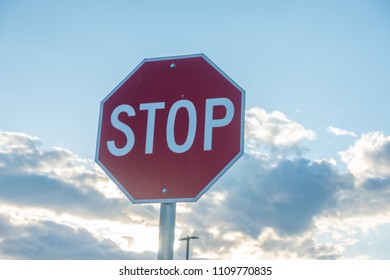 Stop Sign Clouds Background Stock Photo 1109770835 | Shutterstock