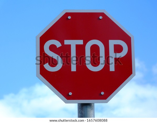 Stop Sign Isolated Octagonal Shape Road Stock Photo 1657608088 ...
