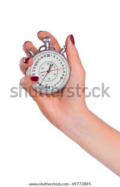 Stopwatch Hand Stock Photo (Edit Now) 49773895