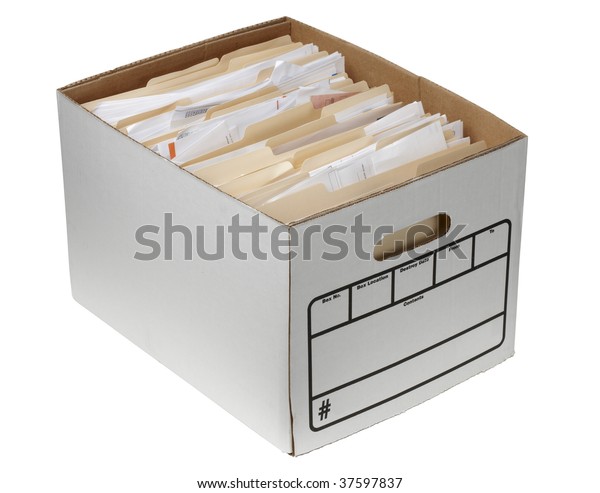 Storage Box Filled Documents Manila Folders Stock Photo 37597837 ...