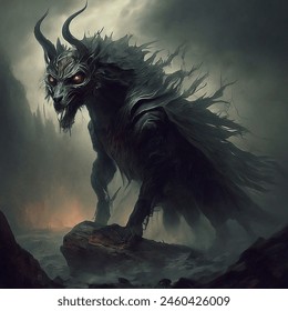 Fenrir Norse Mythology Mystic Atmopshere Ragnarok AI-generated image ...