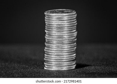 Straight Stack Silver Quarters Stock Photo 2172981401 | Shutterstock