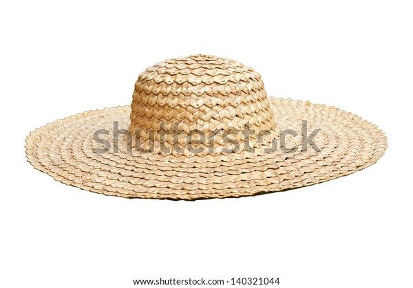 Straw Hat Side View Isolated On Stock Photo (Edit Now) 140321044