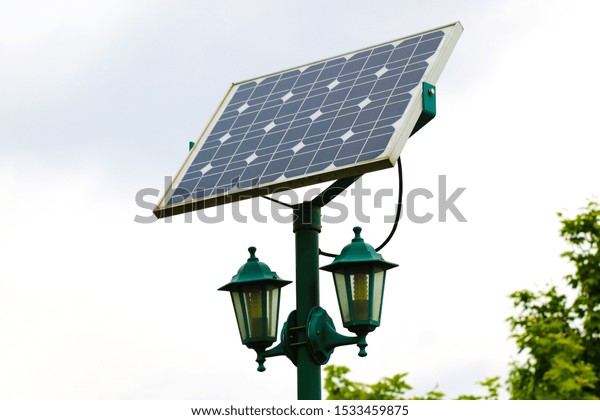 Street Lights Using Solar Panel Energy Stock Photo 1533459875 ...