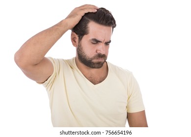 Stressed Guy Having Some Problems Isolated Stock Photo 756654196 ...