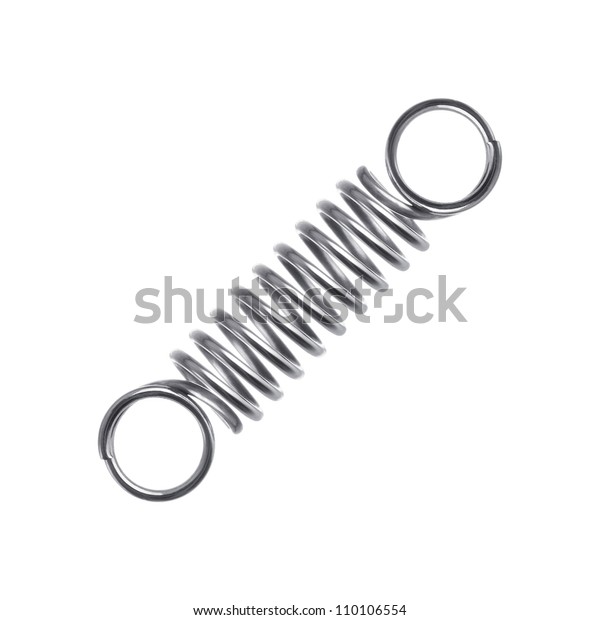 Stretched Spring On White Background Stock Photo (Edit Now) 110106554