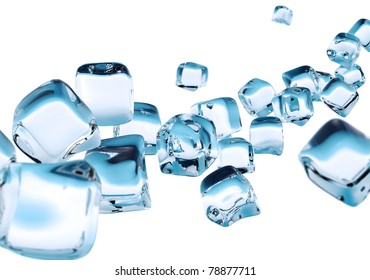 String Ice Cube Isolated On White Stock Photo 78877711 | Shutterstock
