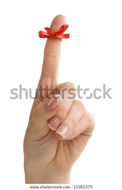 String On Finger Remember Something Stock Photo (Edit Now) 13381375