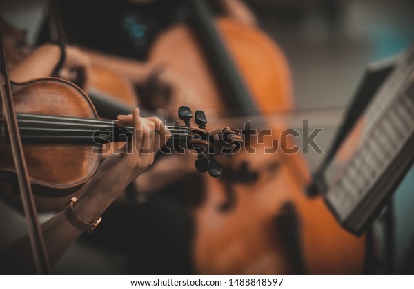 String Quartet Cello Background Wallpaper Background Stock Photo ...
