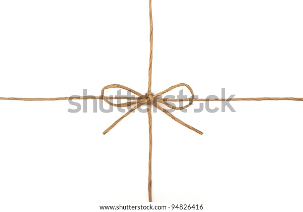 String Tied Bow On White Stock Photo (Edit Now) 94826416