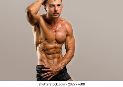 Strong Bodybuilder Six Packstrong Bodybuilder Man Stock Photo 282997688 ...