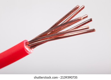 Strong Electrical Copper Wire Isolated Image Stock Photo 2139390735 ...