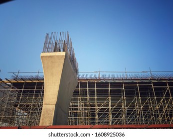 Structural Columns Construction Multilevel Overpass Use Stock Photo ...