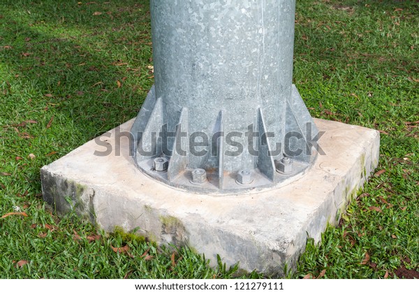 Structural Detail Lighting Post Base Stock Photo (Edit Now) 121279111