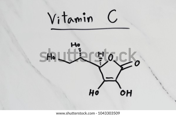 Structural Formula Vitamin C Stock Photo 1043303509 | Shutterstock