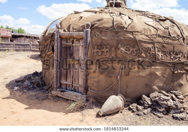 Structures Made Branches Dome Wicker Fence Stock Photo 1814833244 ...