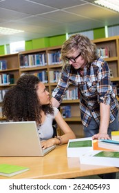 Student Getting Help Classmate Library University Stock Photo 262405493 ...