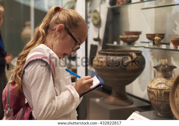 Student Looking Artifacts Case On Trip Stock Photo (Edit Now) 432822817