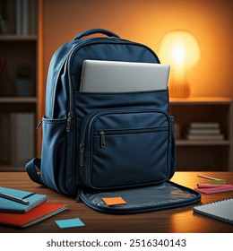 School Red Backpack Filled Various Textbooks AI-generated image ...