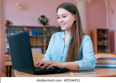 Student Sitting Table Working Computer Stock Photo 692246911 | Shutterstock