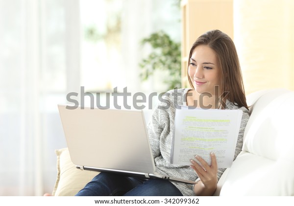 Student Studying Learning Laptop Notebook Sitting Stock Photo 342099362 ...