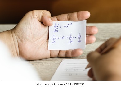 Student Using Formula Math Sheet Cheat Stock Photo (Edit Now) 1515339206