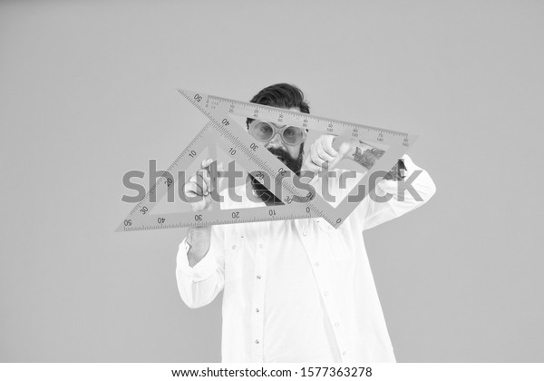 Student Using Measuring Instrument Engineering Architecture Stock Photo ...