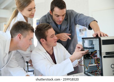 Students Computing Class Teacher Fixing Hardware Stock Photo 259921286 ...
