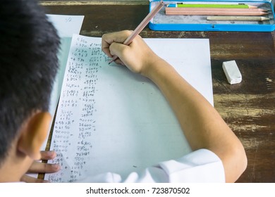 Students Doing Math Tests By Counting Stock Photo (Edit Now) 723870502