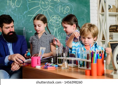 Students Doing Science Experiments Microscope Lab Stock Photo ...