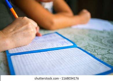 Studing Human Writing Writing Notebook Stock Photo 1168034176 ...
