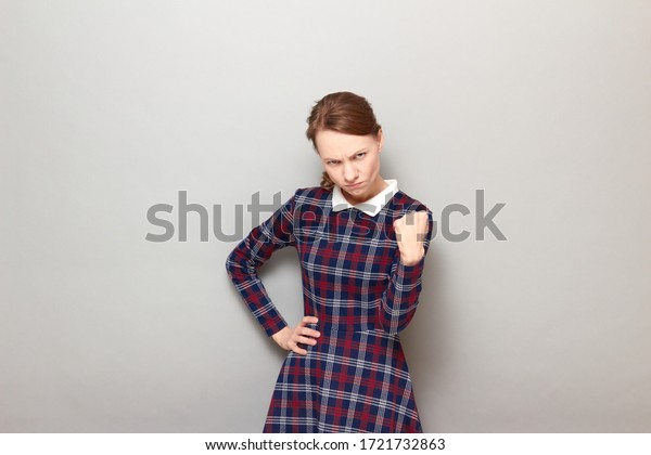 Studio Portrait Funny Angry Grumpy Young Stock Photo 1721732863 ...