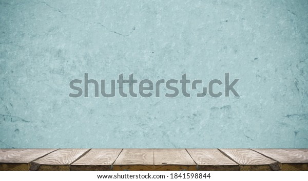 Studio Table Background Blue Wall Stock Photo 1841598844 | Shutterstock