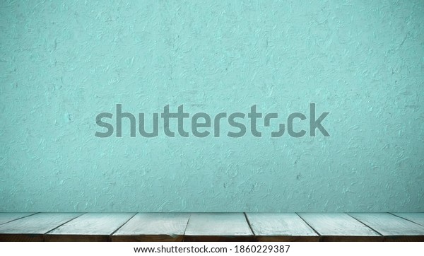 Studio Table Background Blue Wall Stock Photo 1860229387 | Shutterstock
