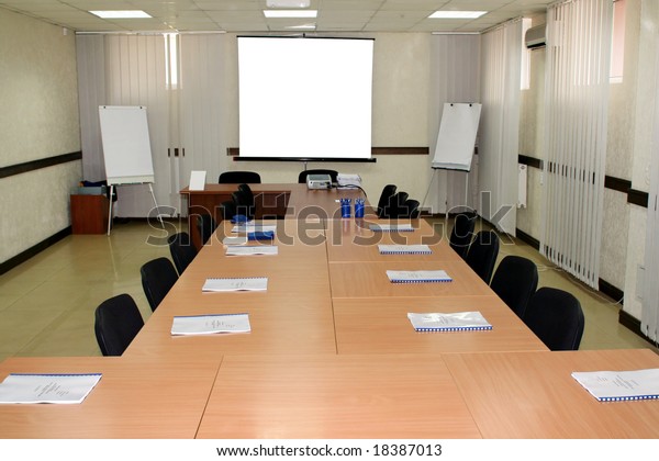 Study Room Projection Screen Flip Charts Stock Photo (Edit Now) 18387013
