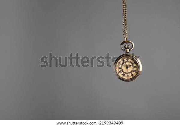 Stylish Pendulum On Grey Background Space Stock Photo 2199349409 ...