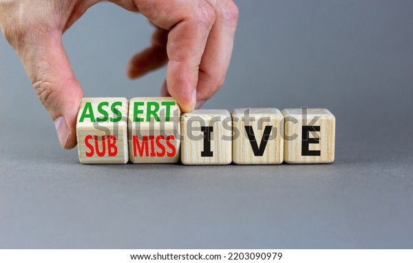 Submissive Assertive Symbol Concept Words Submissive Stock Photo ...