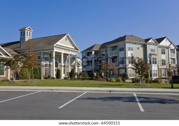 Suburban Apartment Complex Stock Photo (Edit Now) 64500151