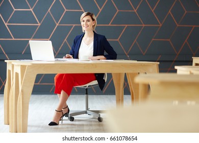 Successful Newsreader Looking At Camera PPT template 54 | CrystalGraphics