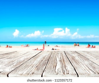 Summer Table Background Beach Background Stock Photo 1123357172 ...