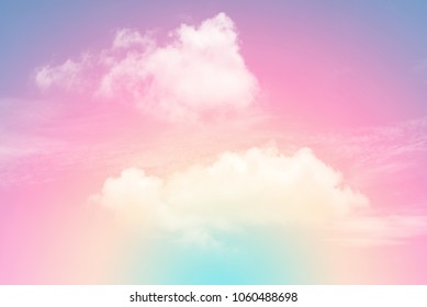 Sun Cloud Background Pastel Colored Stock Photo 1060488698 | Shutterstock