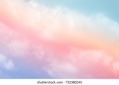 Sun Cloud Background Pastel Colored Stock Photo 732380245 | Shutterstock