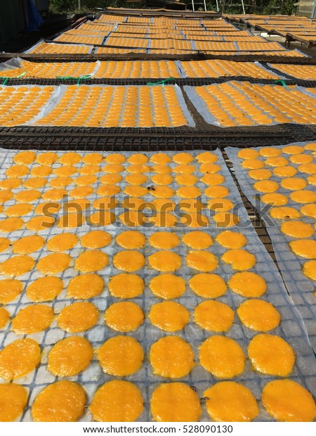 Sun Drying Process Mango Sheet Thailand Stock Photo 528090130 ...
