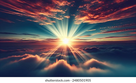 Blue Sky Golden Sun AI-generated image 2528185463 | Shutterstock